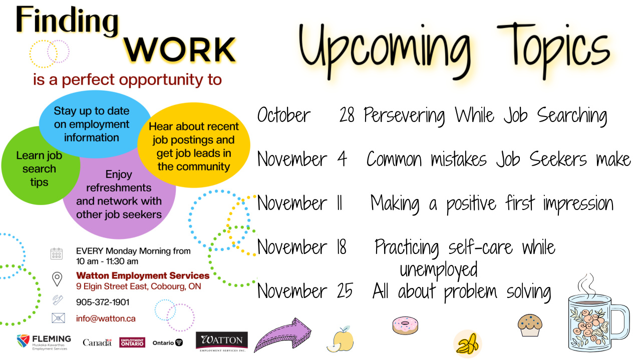 Calendar of Events – Watton Employment Services Inc.